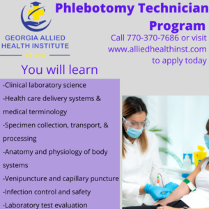 Phlebotomy Technician Program – Georgia Allied Health Institute