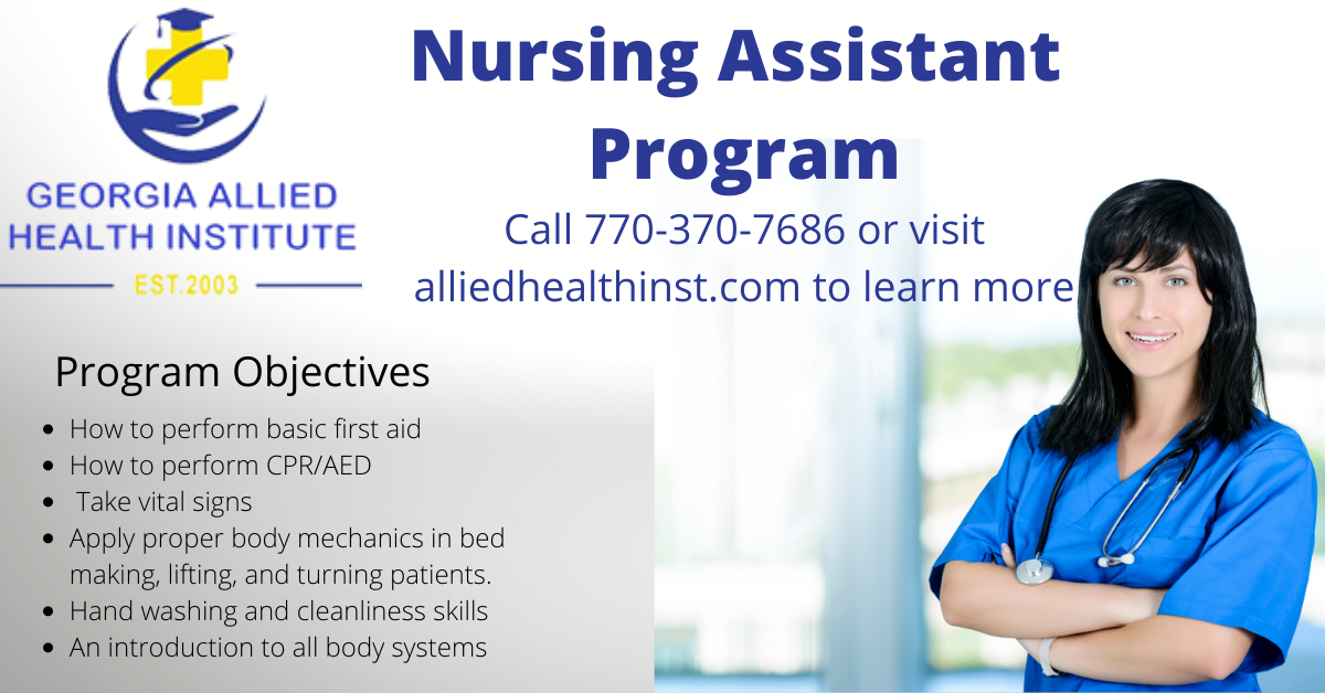 Nursing Assistant Program – Georgia Allied Health Institute